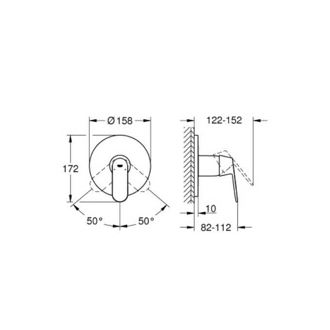 Grohe Eurosmart Cosmopolitan bateria prysznicowa podtynkowa chrom ...
