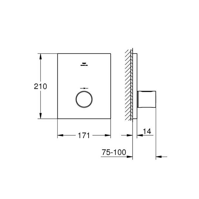 GROHE Grohtherm F - bateria termostatyczna 27619000 - Home100.pl