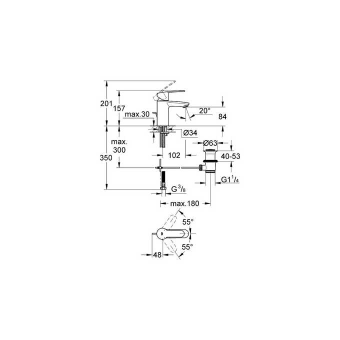 Grohe Eurostyle Cosmopolitan bateria umywalkowa chrom 3355220E - Home100.pl