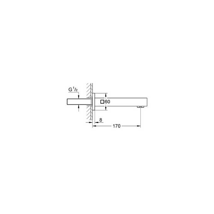 Grohe Eurocube wylewka wannowa chrom 13303000 - Home100.pl
