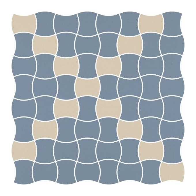 Paradyż Modernizm blue mozaika prasowana k.3,6x4,4 mix 30,86x30,86 cm ...