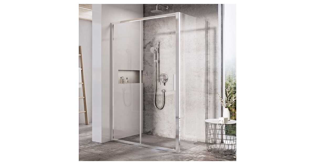 Ravak Ścianka prysznicowa BLSPS-80 bright alu, szkło Transparent ...
