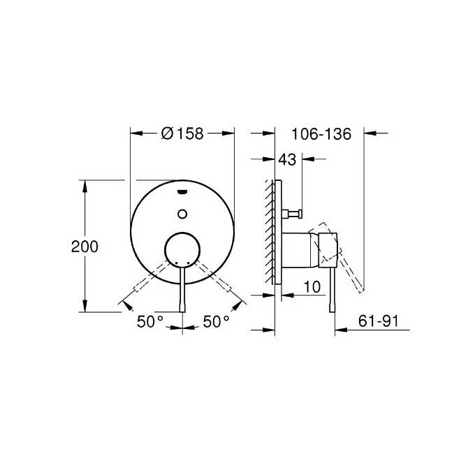 Grohe Essence zestaw prysznicowy, chrom 24058001+26558000+27057000 ...