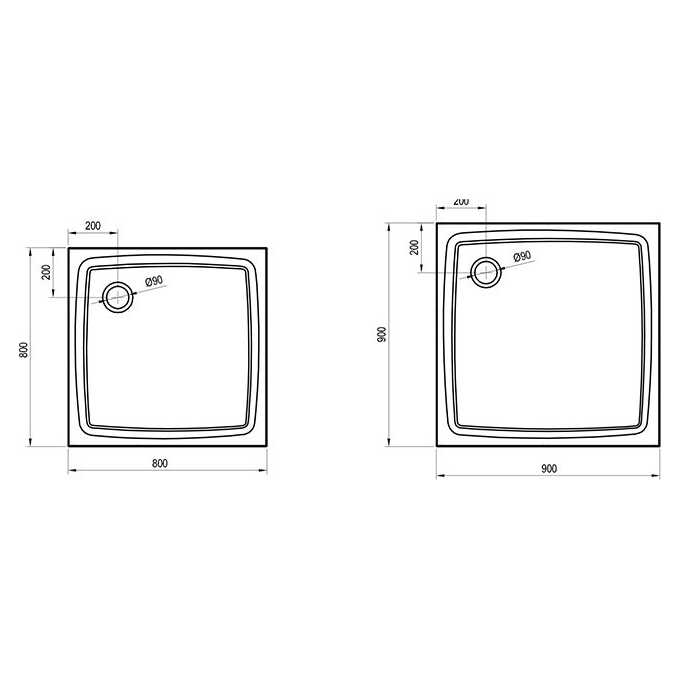 Ravak Brodzik prysznicowy PERSEUS PRO-80 FLAT konglomerat, biały ...