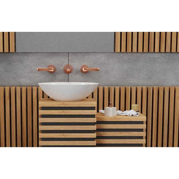 Vayer Citizen Lyra Umywalka nablatowa 45x36cm biała, konglomeratowa 045 ...