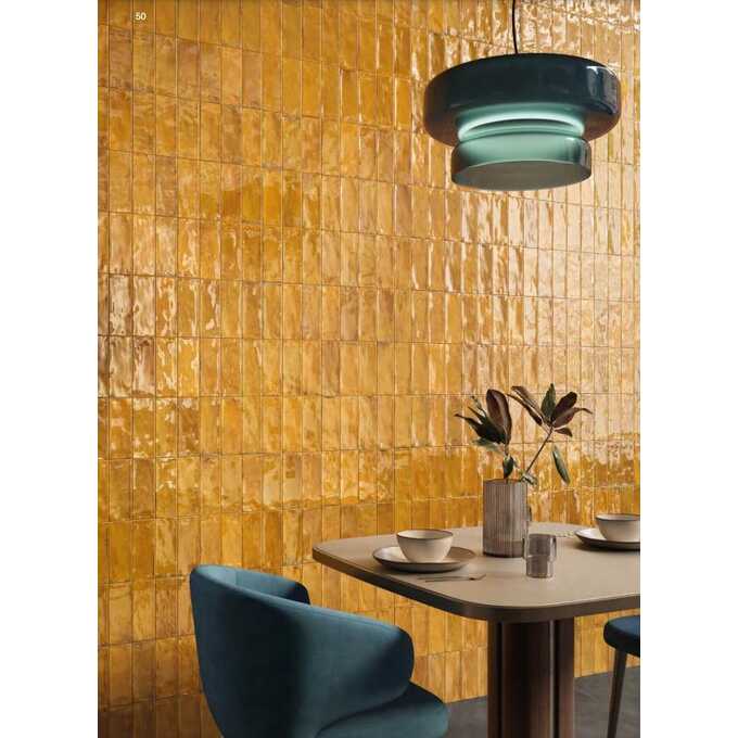 Emil Ceramica Forme Ocra Połysk 7,5x20cm EMK4 -płytka ścienna - Home100.pl