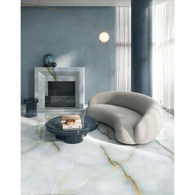 Emil Ceramica Tele Di Marmo Pure Onyx Turchese Silktech Rett. 60x120cm EMKE - płytka podłogowa i ...