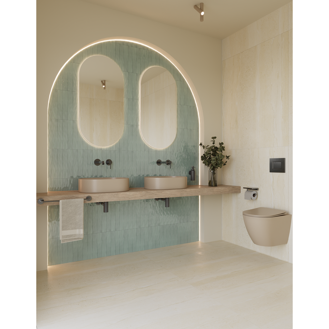 Emporia NOX 1.0 miska wisząca WC z deską 49x36cm beż mat 0114-MDB-AT ...