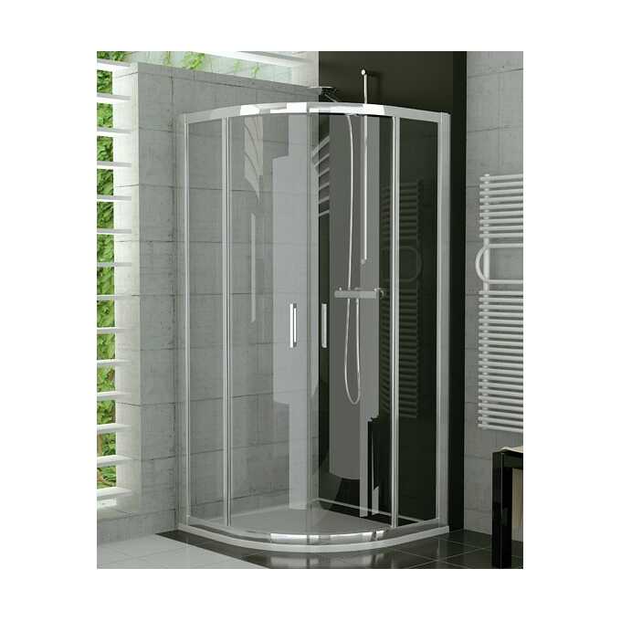Kabina prysznicowa półokrągła z drzwiami otwieranymi 80cm Top-Line Ronal TER500805007 - Home100.pl