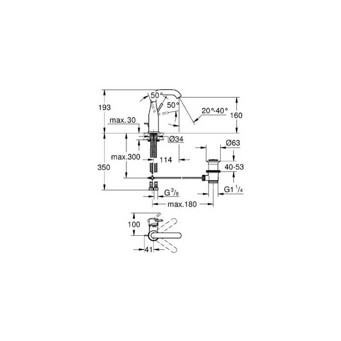 Grohe Essence bateria umywalkowa chrom 23462001 - Home100.pl