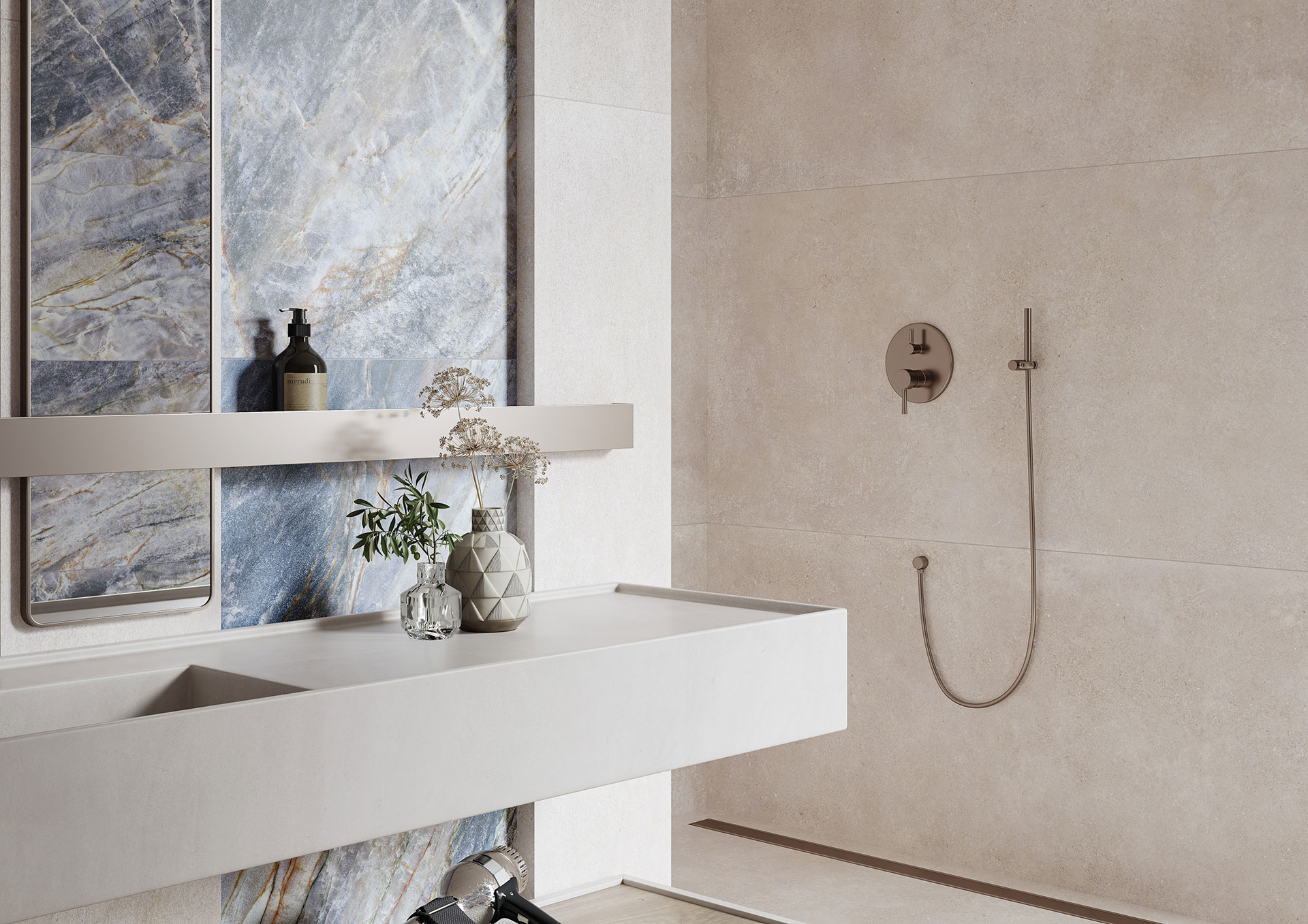 Cerrad + La Mania Gres Modern Concrete Silky Cristal Ivory Lappato 159 ...