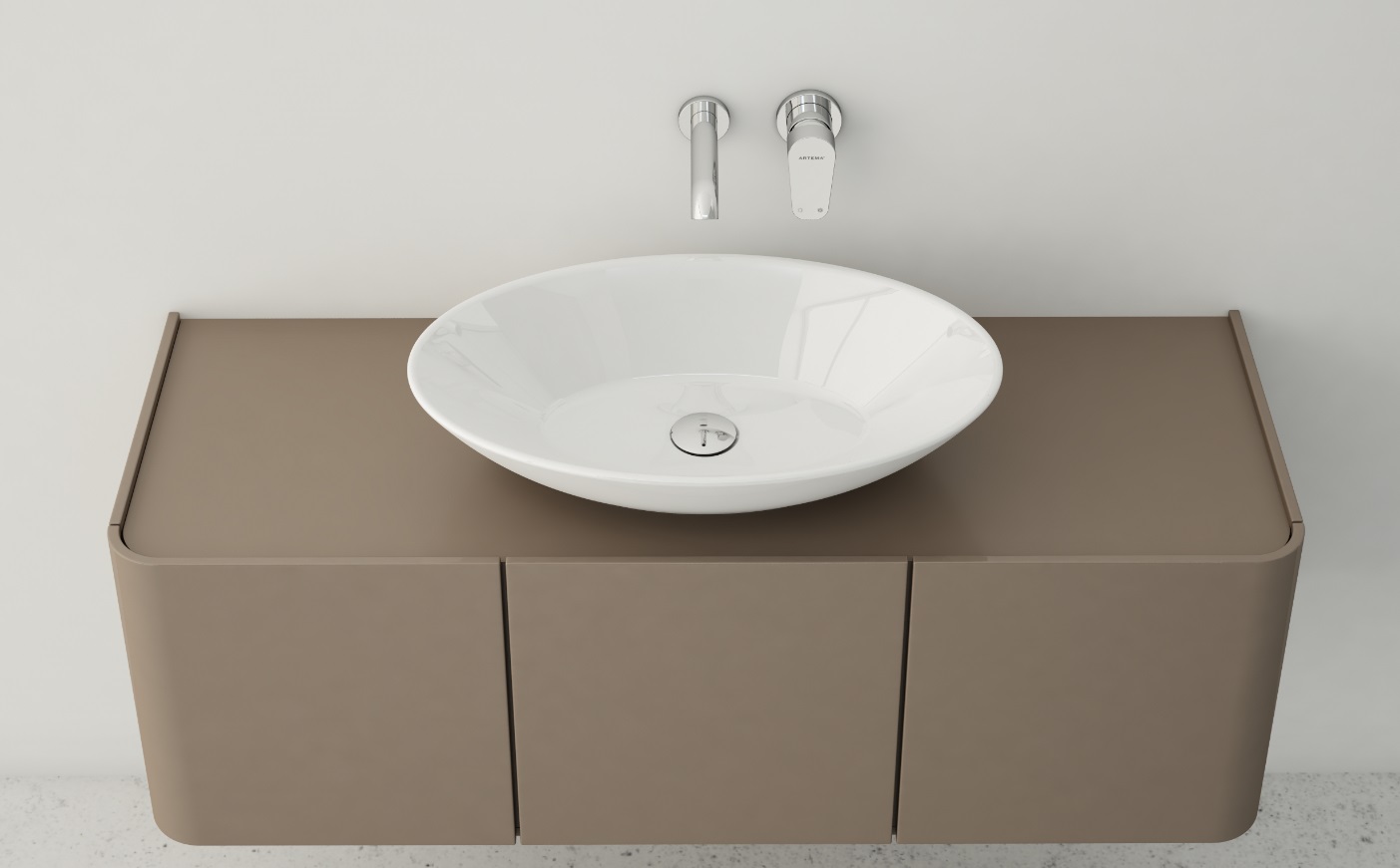 Vitra GEO Umywalka nablatowa, owalna 60 x 38 cm biała 4423B003-0016 - Home100.pl