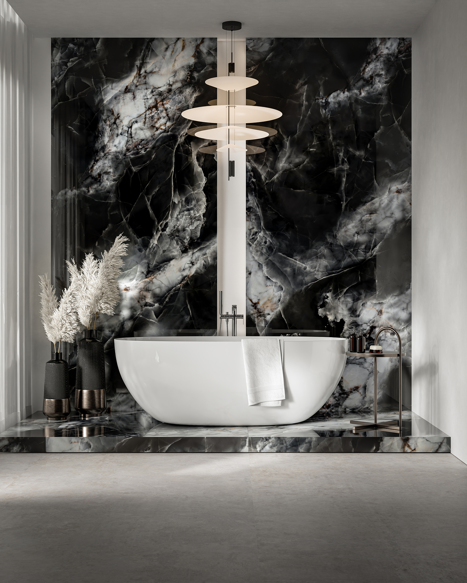 Cerrad + La Mania Calmness Black Poler 120x120 cm - płytka ścienna i ...