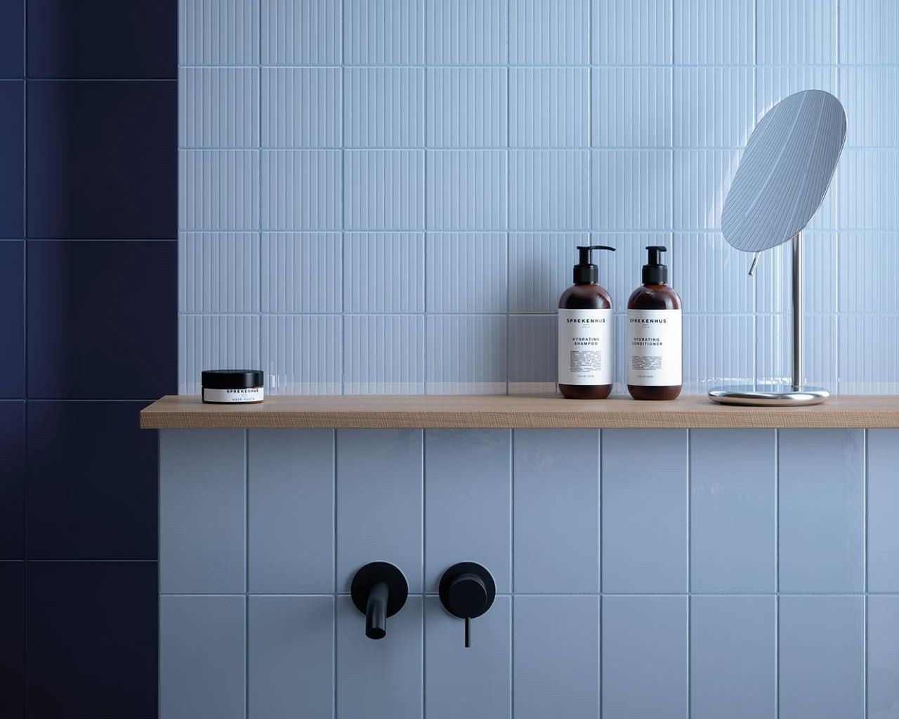 Paradyż Neve creative blue ściana połysk 9,8x19,8 cm - płytka ścienna ...