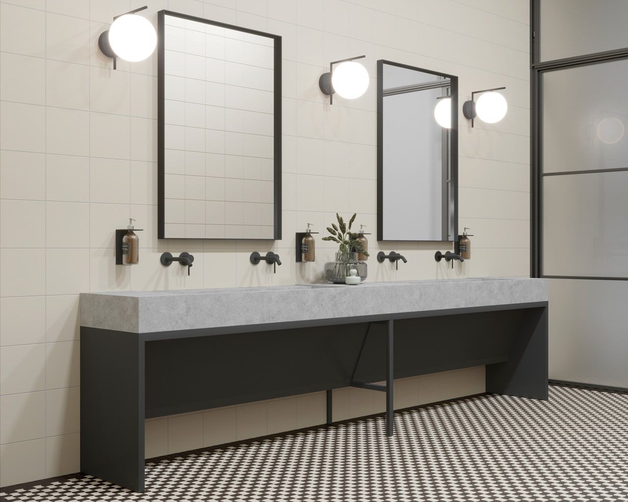 Paradyż Modernizm nero mozaika prasowana k.3,6x4,4 mix C 30,86x30,86 cm ...