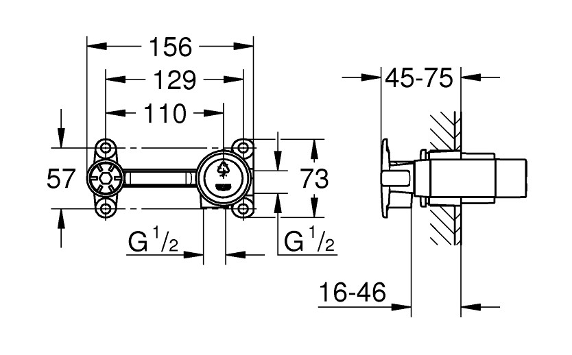 Grohe element do zabudowy podtynkowej 32635000 - Home100.pl